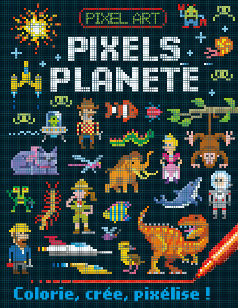 Pixel Art dinosaures - Colorie crée pixélise - Éditions 123 Soleil