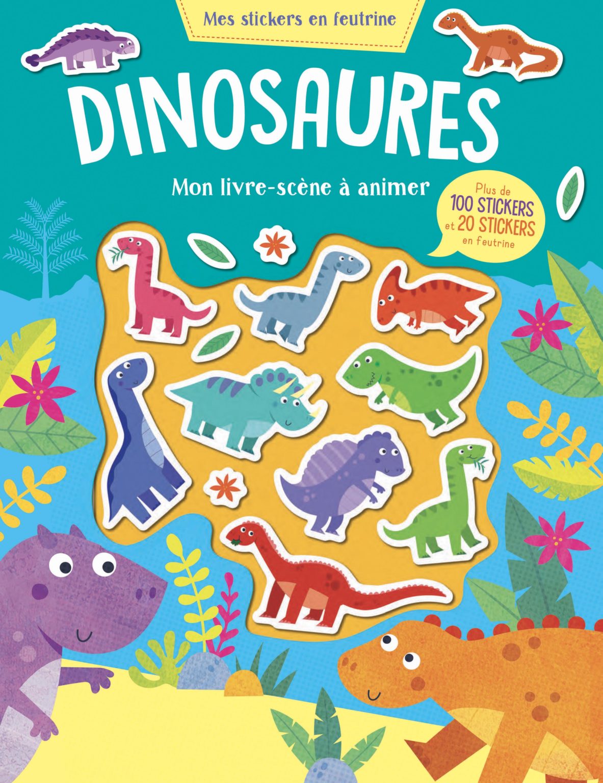 Mon cahier de gommettes - les dinosaures - Éditions 123 Soleil