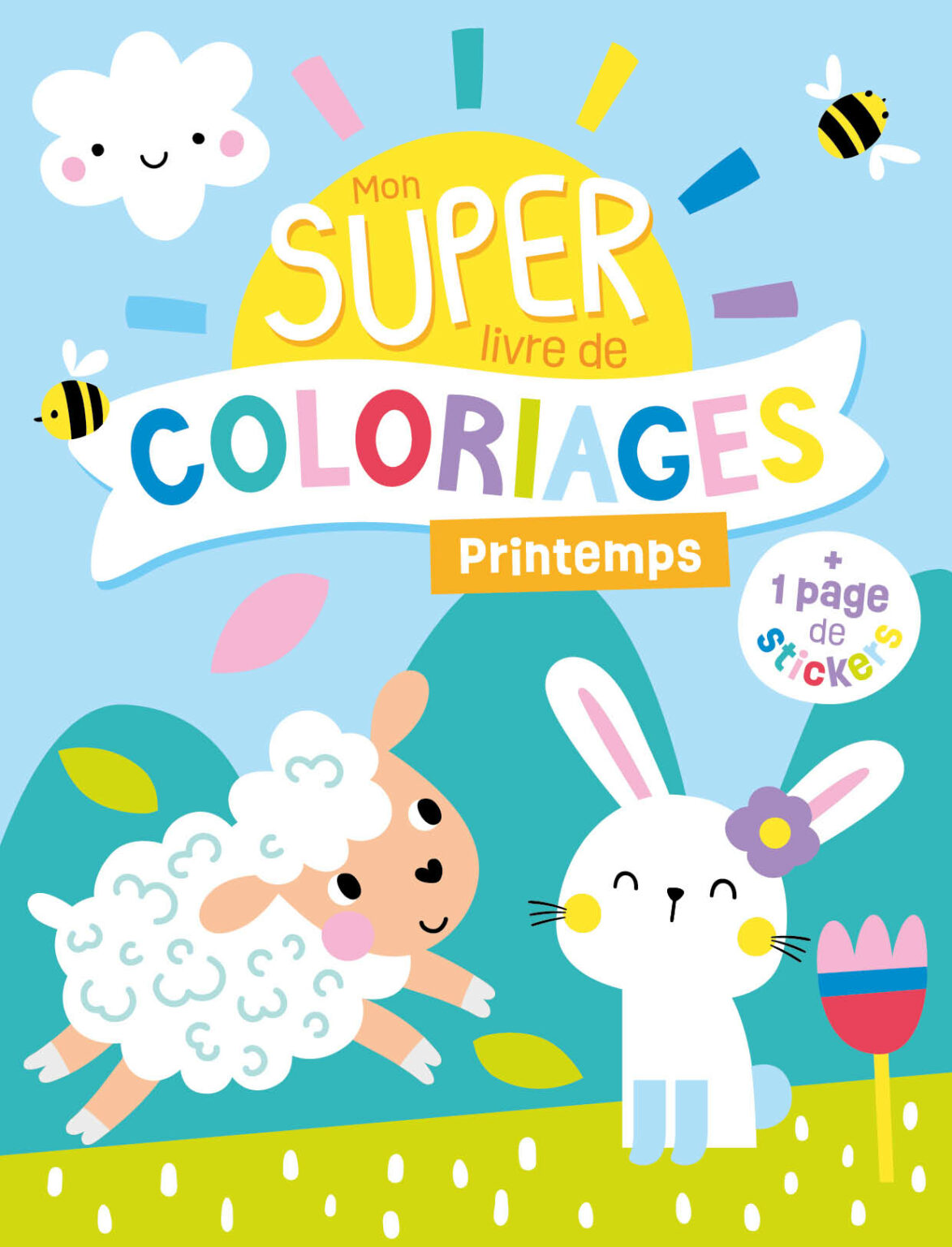Mon super livre de coloriages - Printemps - Éditions 123 Soleil